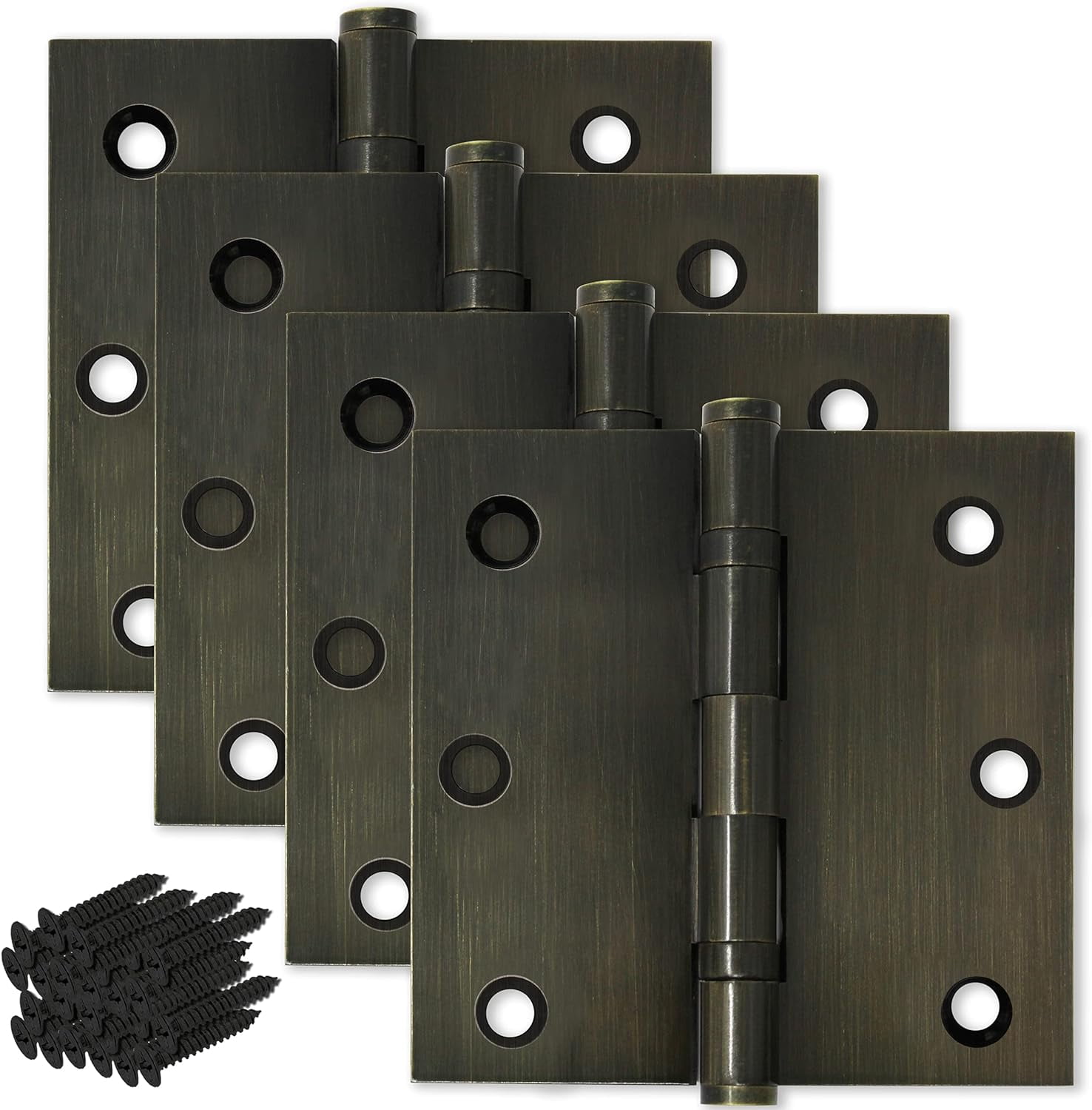 Solid Brass Door Hinge Heavy Duty Bearing 3" x 3 Inch - Set of Hinges ...