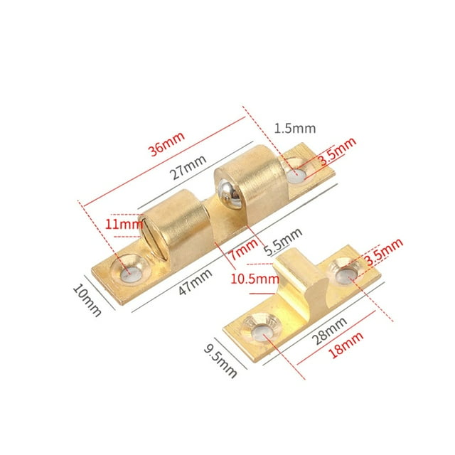 Solid Brass Double Ball Tension Catch Reliable Roller Latch for ...