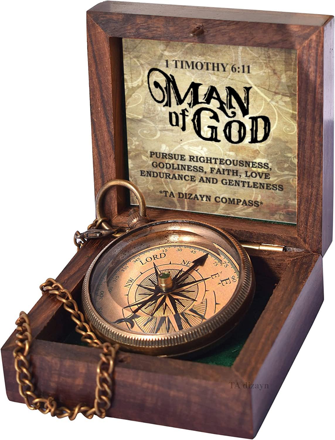 Solid Brass Engraved Compass with Jeremiah 29:11, Christian Baptism ...