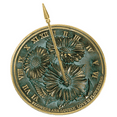 Solid Brass Flowers Sundial, 10" die Nauticalmart - Walmart.com