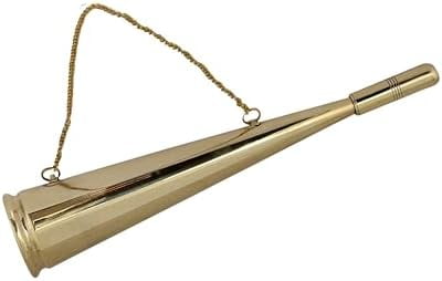 Solid Brass Fog Horn with Chain, Manual Marine Signal Whistle Safety ...