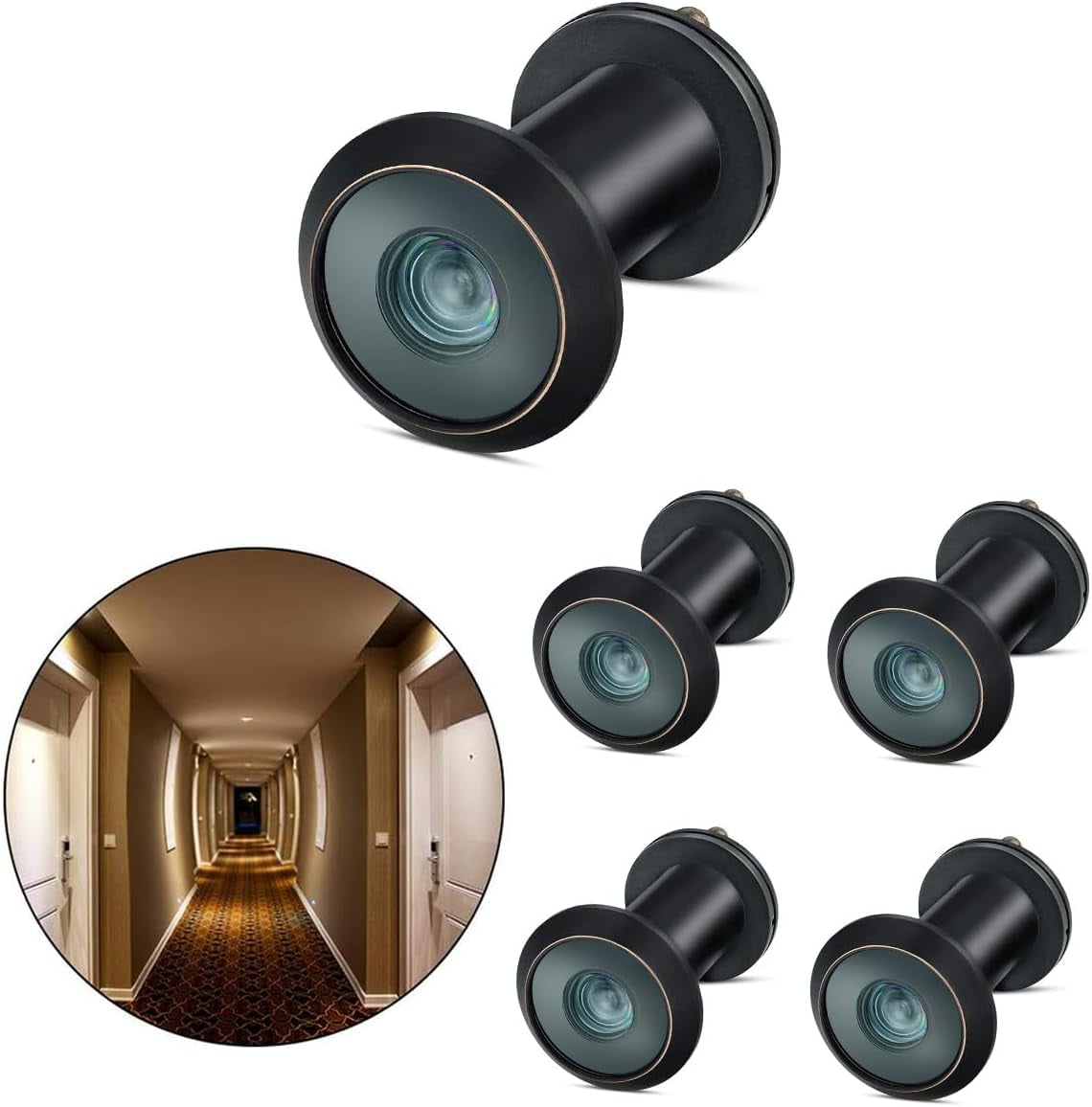 Solid Brass HD Glass Lens 220-degree Door Viewer Peephole with Heavy ...