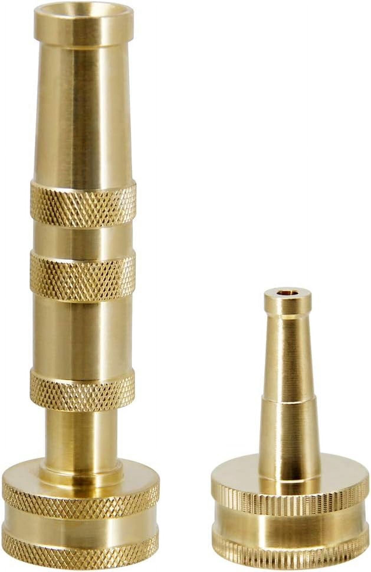 Solid Brass Heavy Duty Adjustable Twist Hose Nozzle Jet Sweeper Nozzle ...