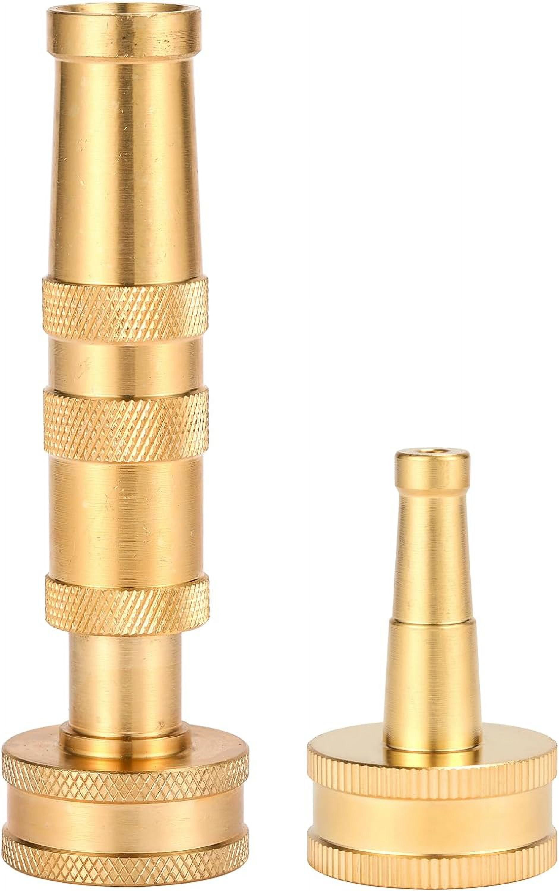 Solid Brass Heavy Duty Adjustable Twist Hose Nozzle Jet Sweeper Nozzle ...