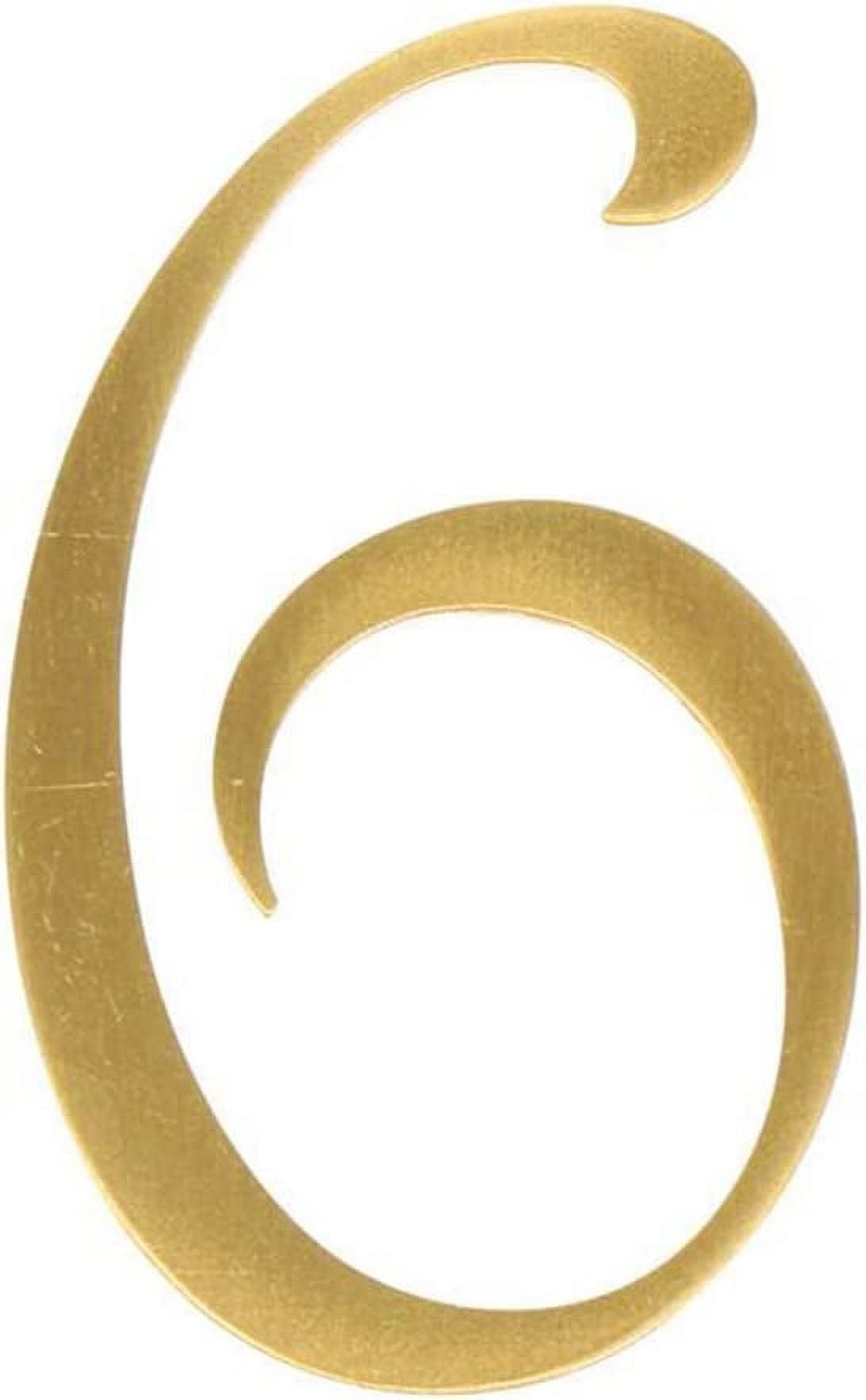 Solid Brass House Number Sign 2 Inch Metal Home Address Numbers 3D ...