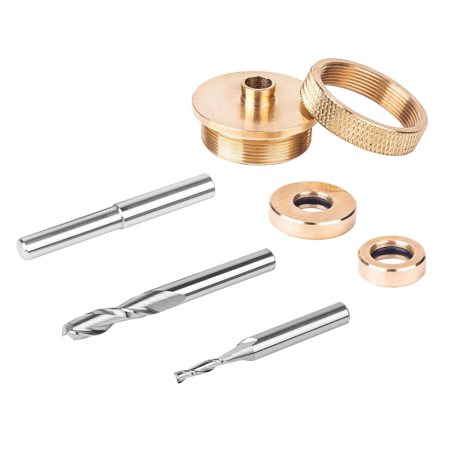 Solid Brass Router Inlay Kit with 1/8 Inch and 1/4 Inch Cutting ...