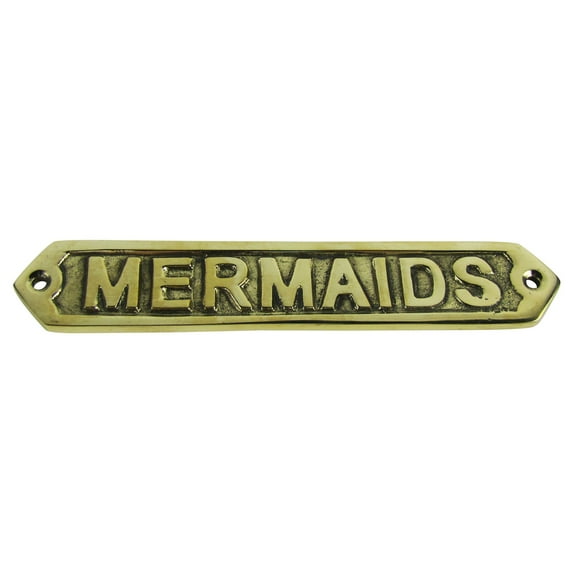Solid Brass Ship Ship's boat plaque MERMAIDS nautical mermaid decor ...