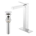 Solid Brass Single-Handle Bathroom Sink Faucet with Deck Plate，Single ...