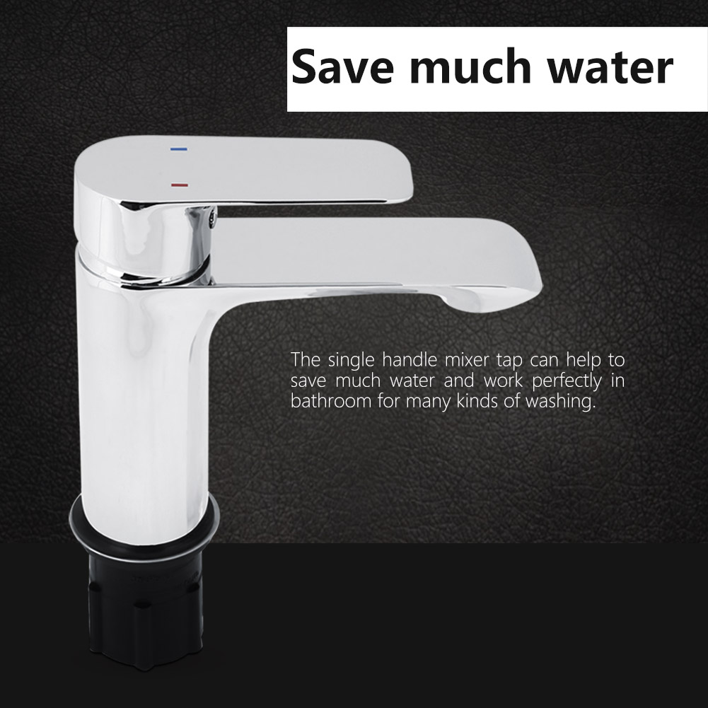 Solid Brass Single Handle Mixer Tap Cold/Hot Water Faucet for Bathroom ...
