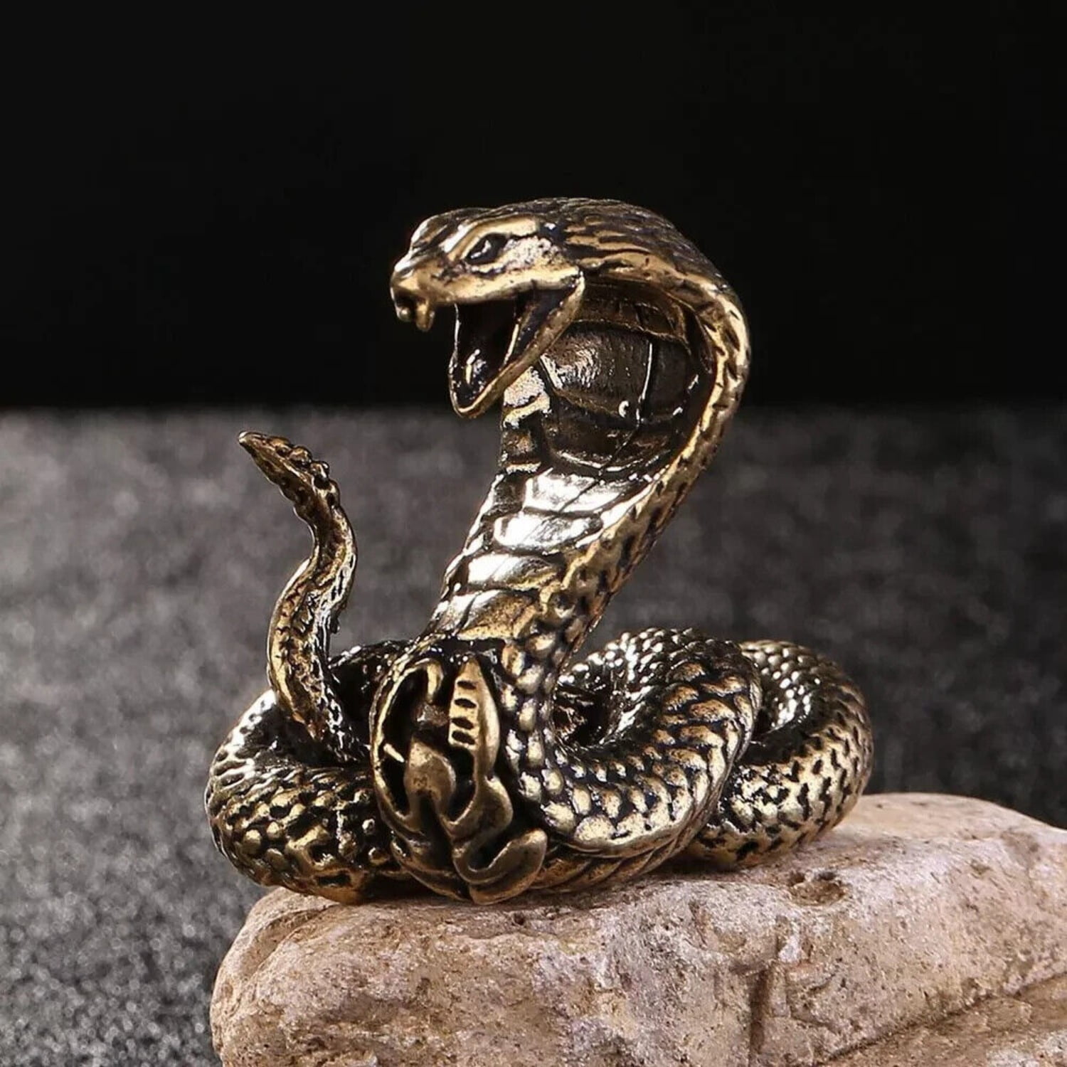 Solid Brass Snake Figurine Statue Animal Figurines Toys House Office ...