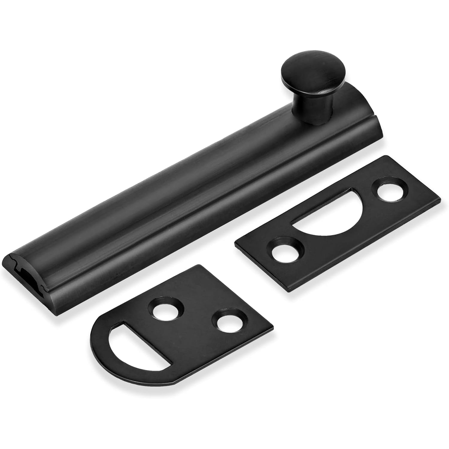 Solid Brass Surface Bolt Black, Heavy Duty Concealed Slide Surface Door ...