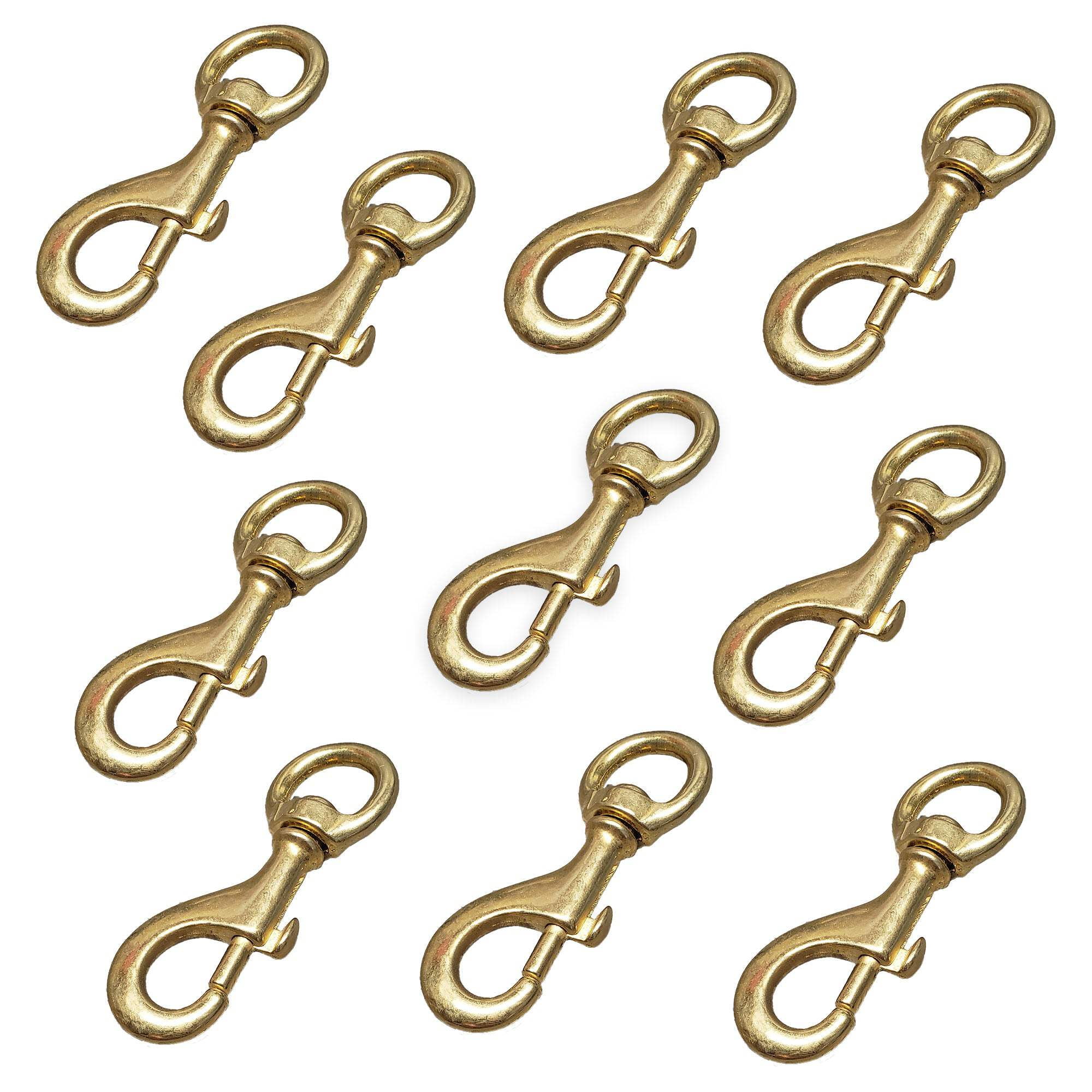Solid Brass Swivel Snaps - Large Heavy-Duty SIze for Large Pet Leashes ...