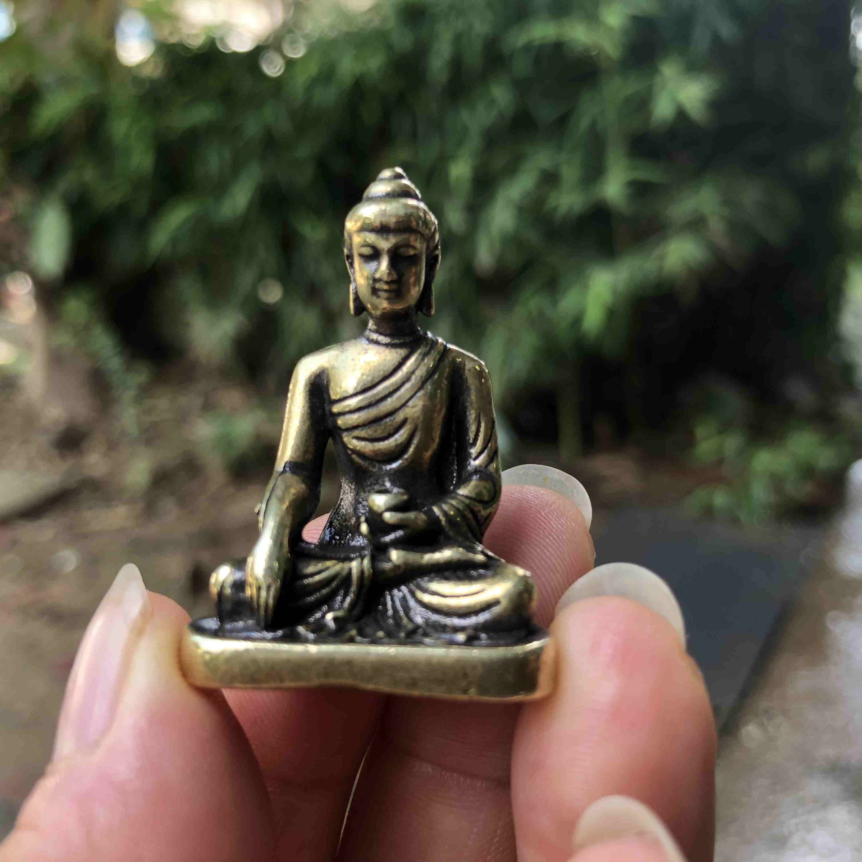 Solid Brass Tibetan Nepal Tantra Brass Small buddha statue Amitabha ...