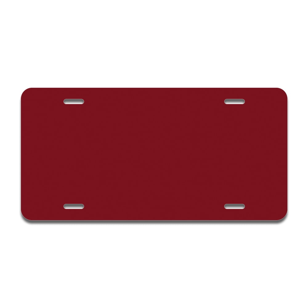 Solid Burgundy Aluminum License Plate| License Plate 12" X 6" Fits Any ...