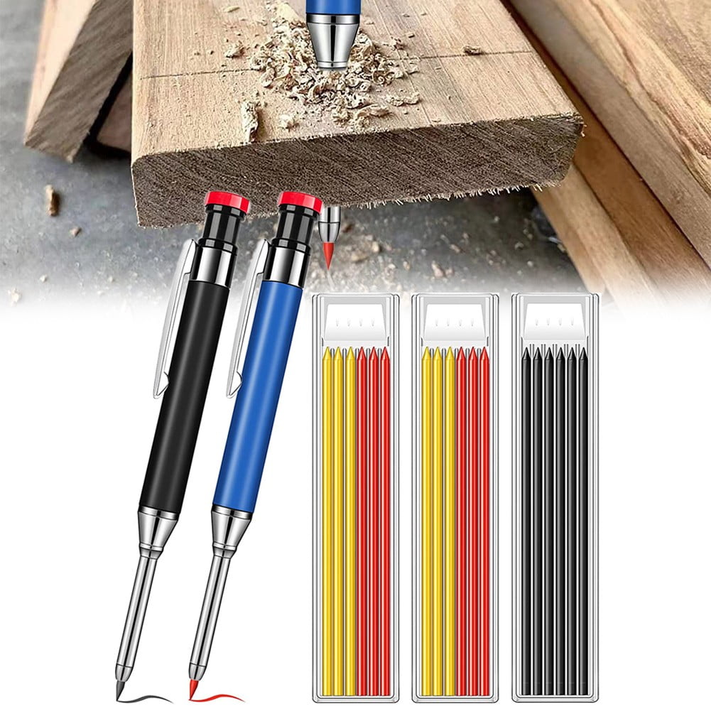 Solid Carpenter Pencil Metal Deep Hole Mechanical Marking Pencil ...