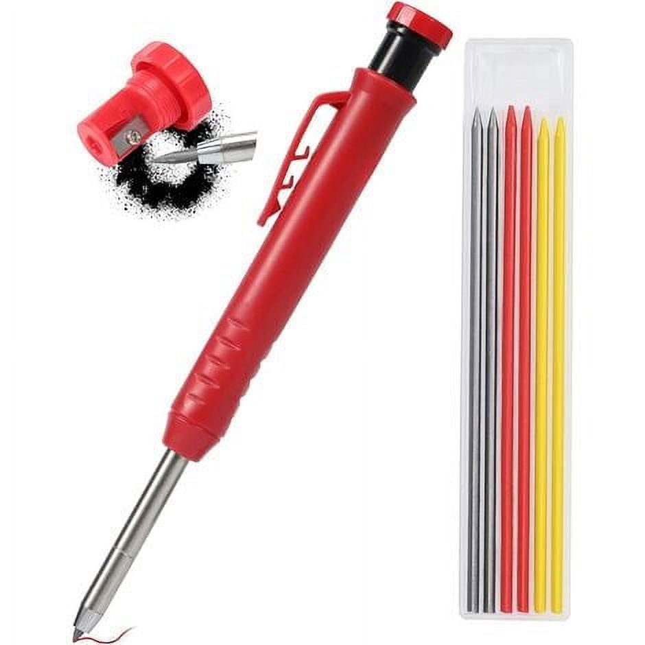 Solid Carpenter Pencil with Pencil Sharpener, Construction Site Pencil ...