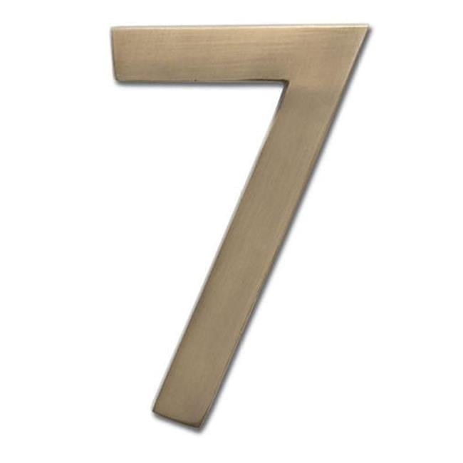 Solid Cast Brass 5 in. Antique Brass Floating House Number 7 - Walmart.com