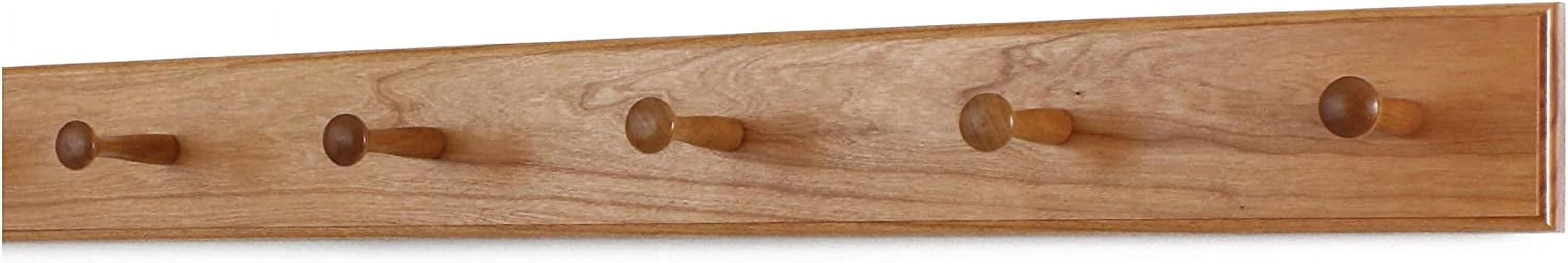 Solid Cherry Shaker Peg Racks (Cherry 41" x 3.5" with 7 pegs) - Walmart.com