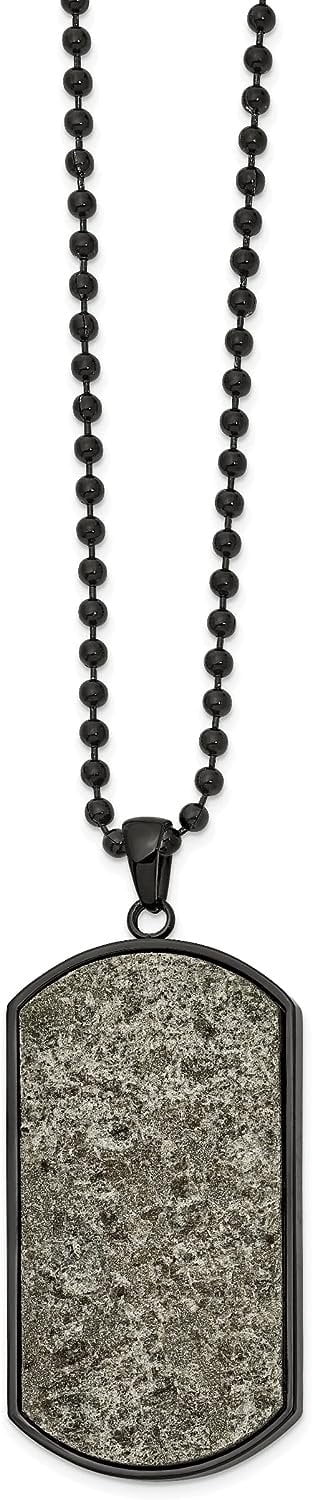 Solid Chisel Stainless Steel Polished Black IP-plated with Sedimentary ...