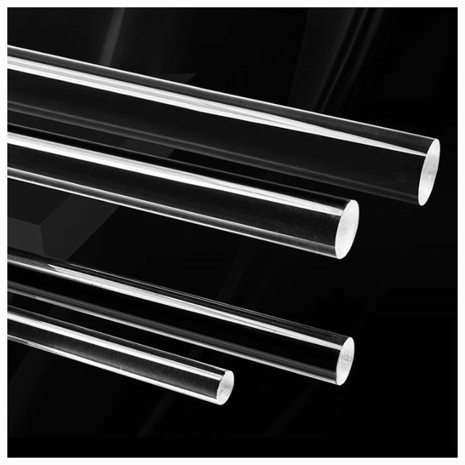 Solid Clear Plastic Acrylic Rod, Clear Acrylic Dowel Rods Round Sticks ...