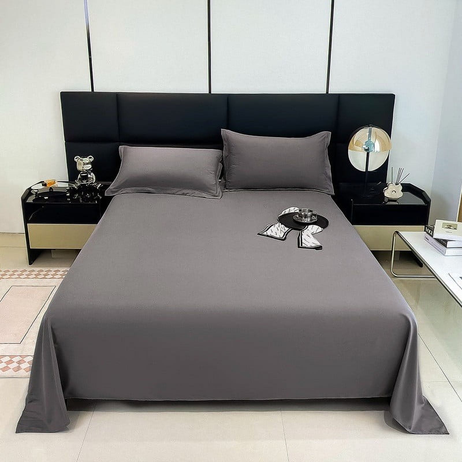 Solid Color Bed Sheet - Washed Cotton Quilt Sheet, Large Size for ...