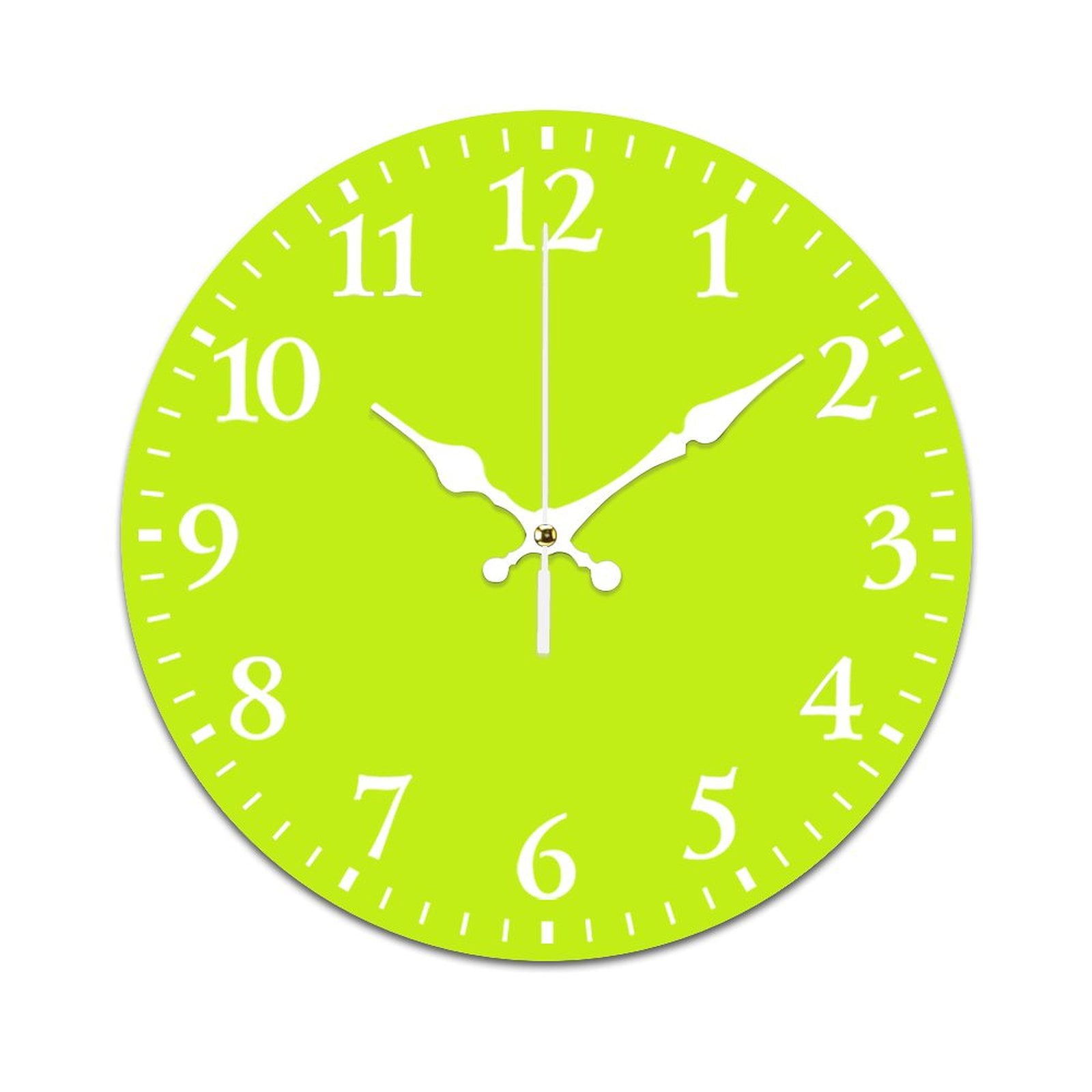 Solid Color Bright Green Wall Clock Modern Design Clocks Wall Hanging ...