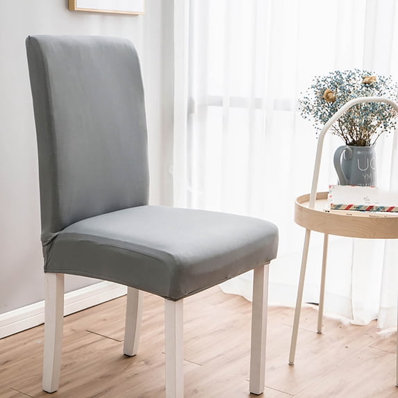 Solid Color Brushed High Elastic Chair Seat Cover Soft, Stretchy Dining ...