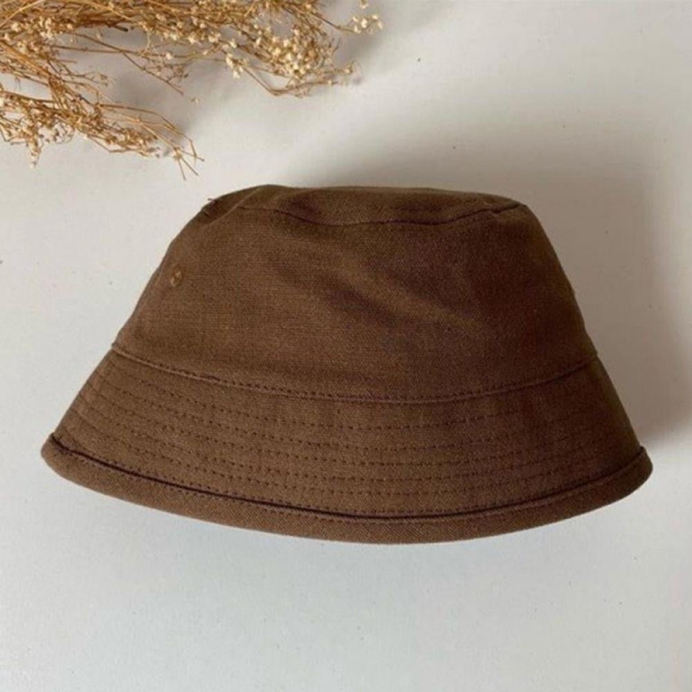 Solid Color Bucket Hat Boys And Girls Vintage Children Fisherman Hat 2 ...