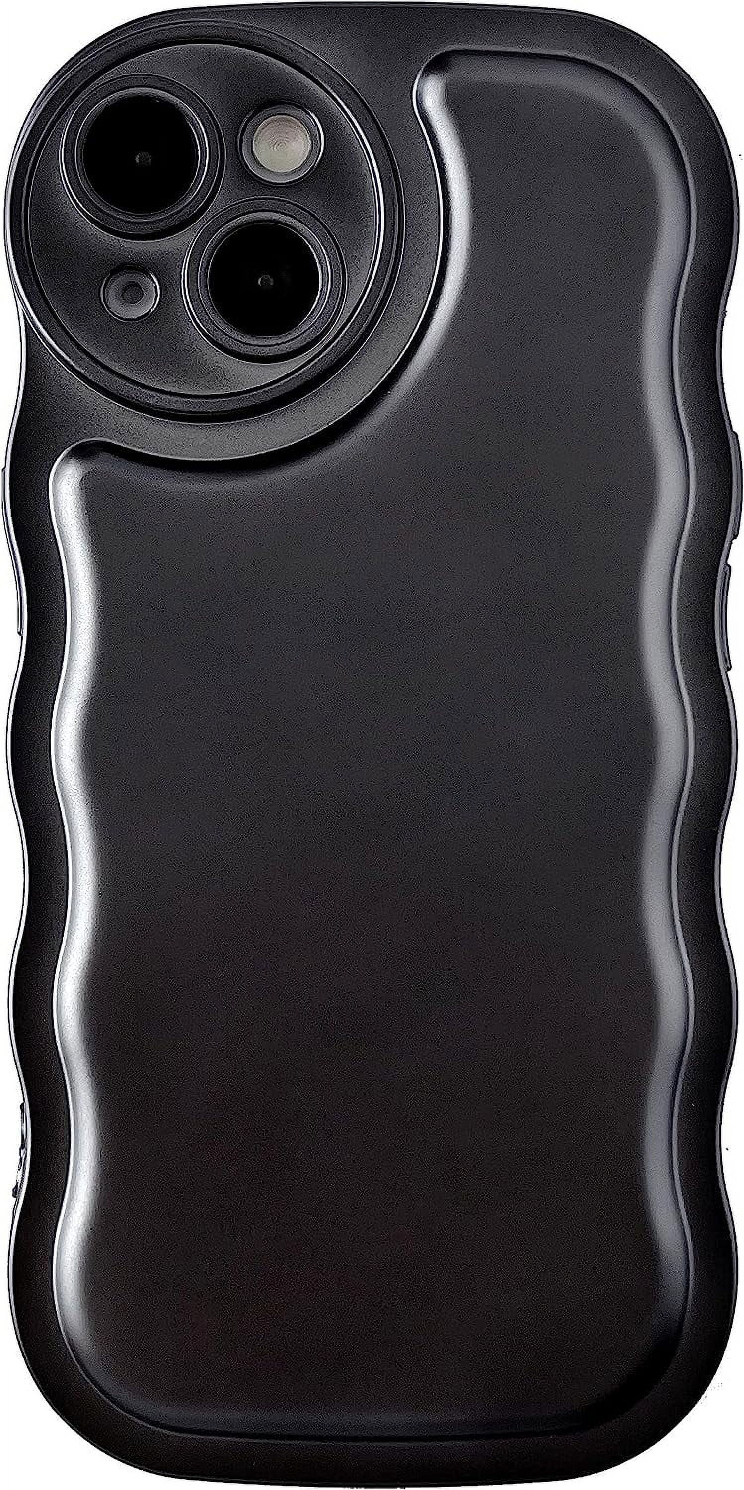 Solid Color Curly Wave Frame Soft Compatible with iPhone Case (Light ...
