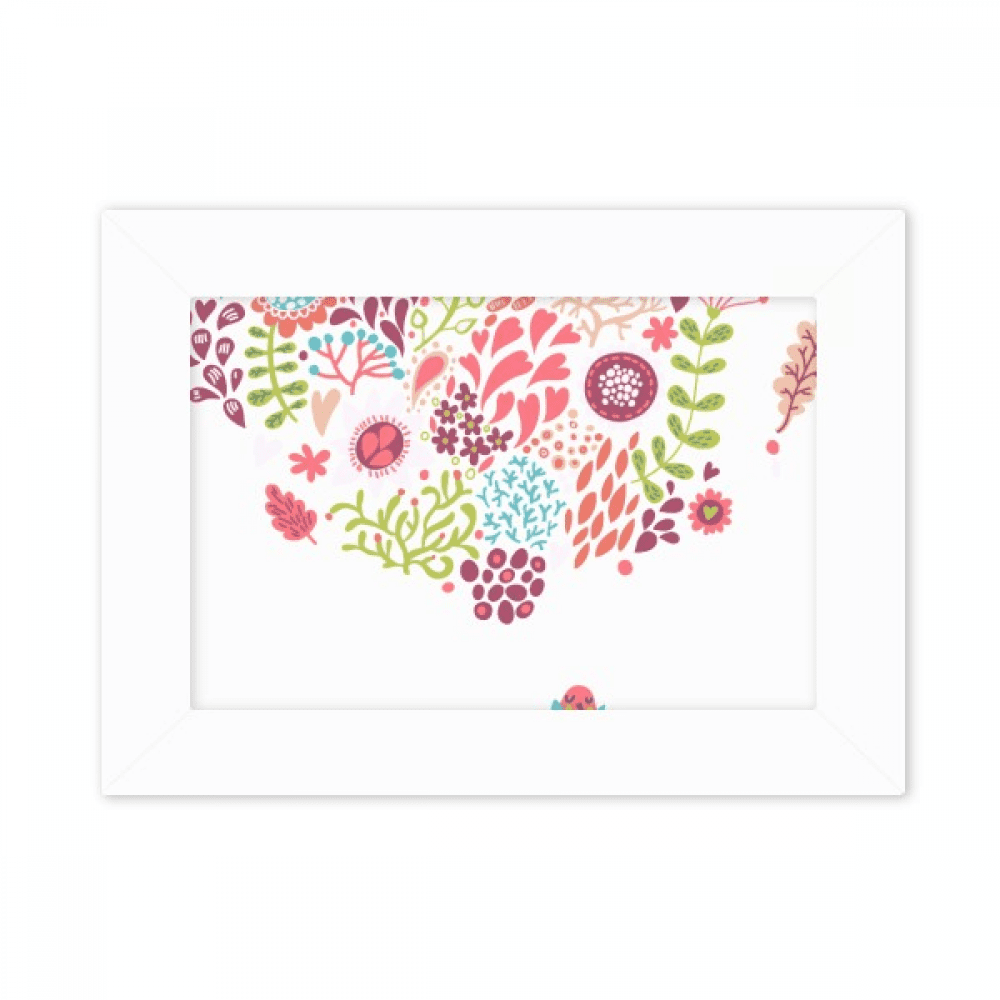 Solid Color Flowers Drawing s Birds Photo Mount Frame Picture Art ...