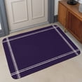 Solid Color Front Door Mat Indoor Entrance, Dark Purple Absorbent Dirt ...