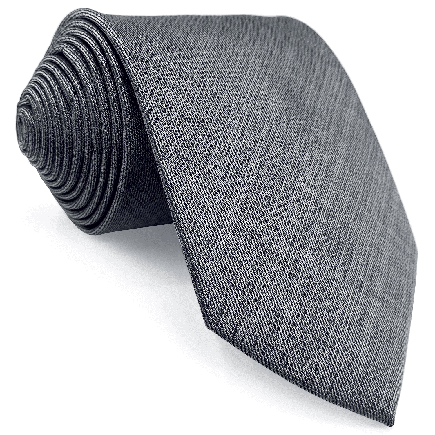 Solid Color Grey Mens Neckties Silk Ties Business Classic 57.5 inches ...