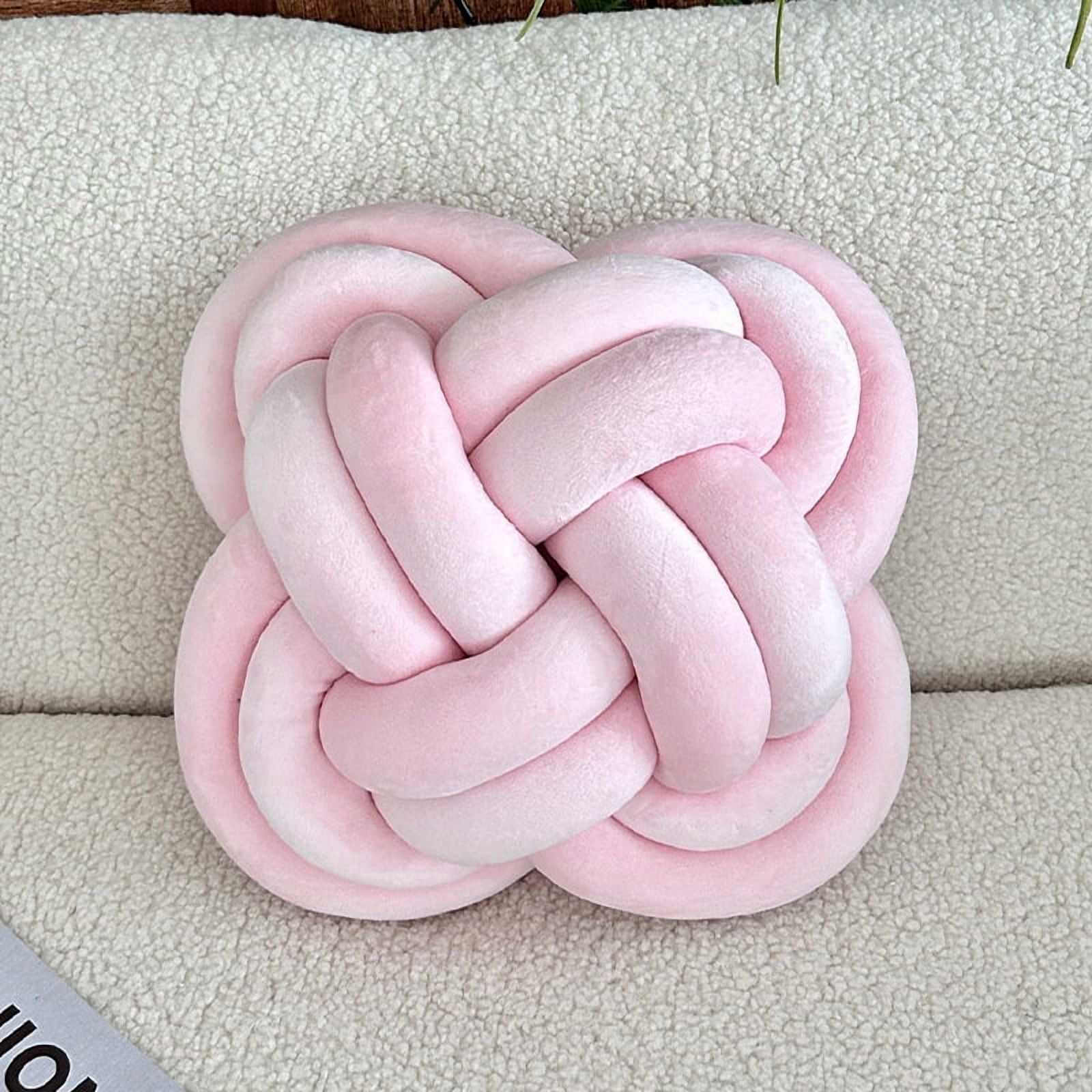 Solid Color Knot Woven Pillow, Chinese Knot Sofa Bed Decoration, Bay ...