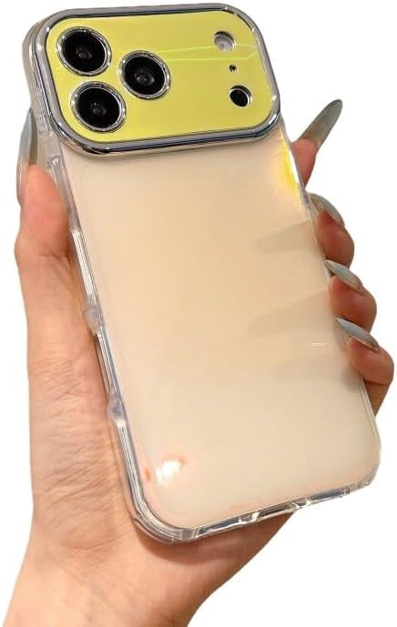 Solid Color Laser Camera Protect Phone Case for iPhone (Gold,iPhone 15 ...