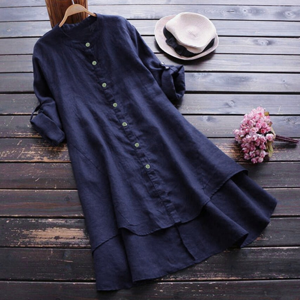 Solid Color Long Sleeve Full-Length Tops Women'S T-Shirts, Women Casual ...