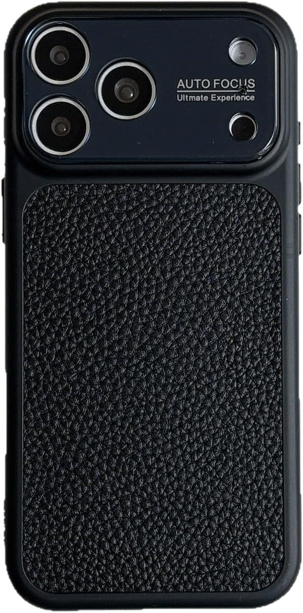 Solid Color Lychee Peel Leather Pattern Camera Protect Phone Case for ...