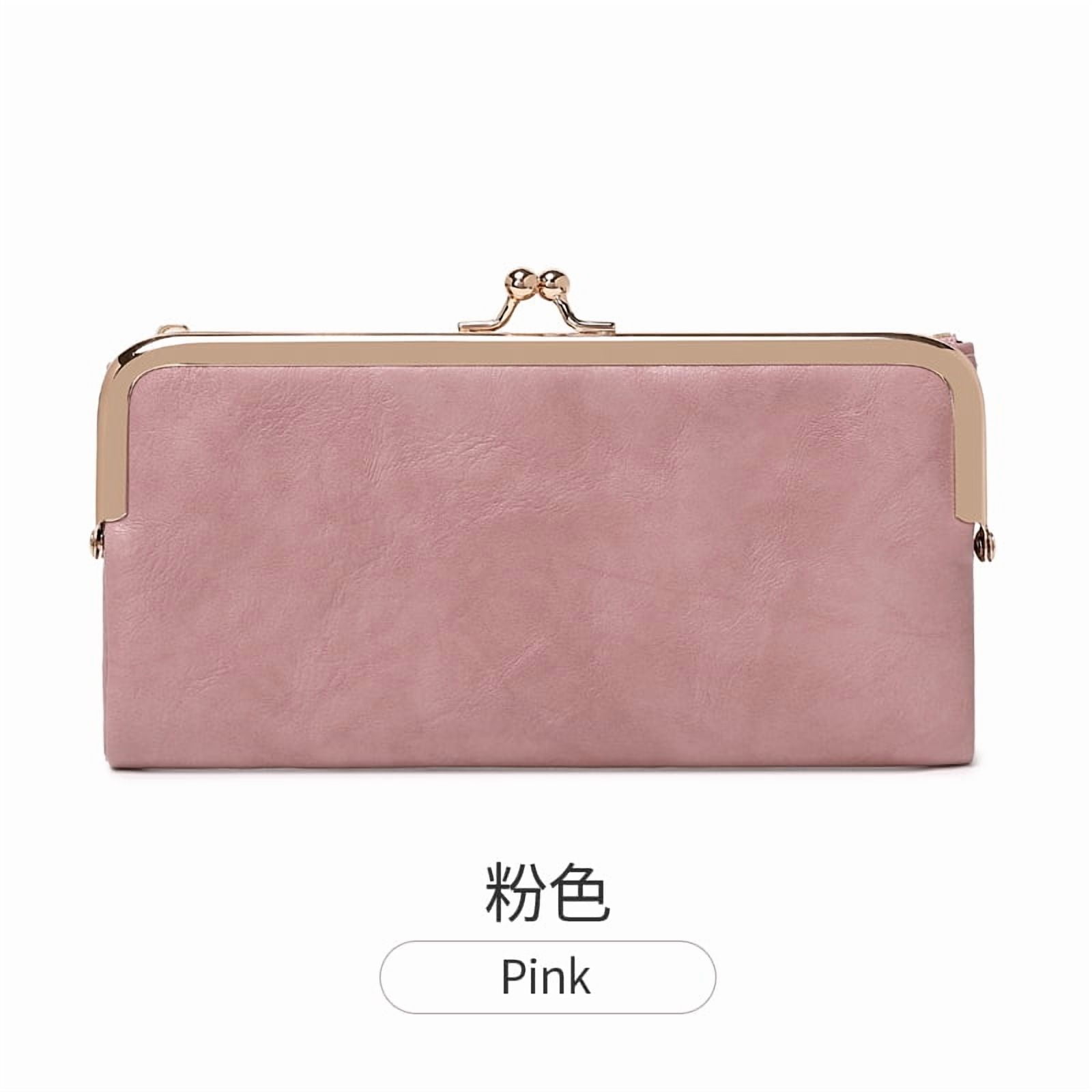 Solid Color Multi Functional Long Wallet, Vintage Clutch Coin Purse ...