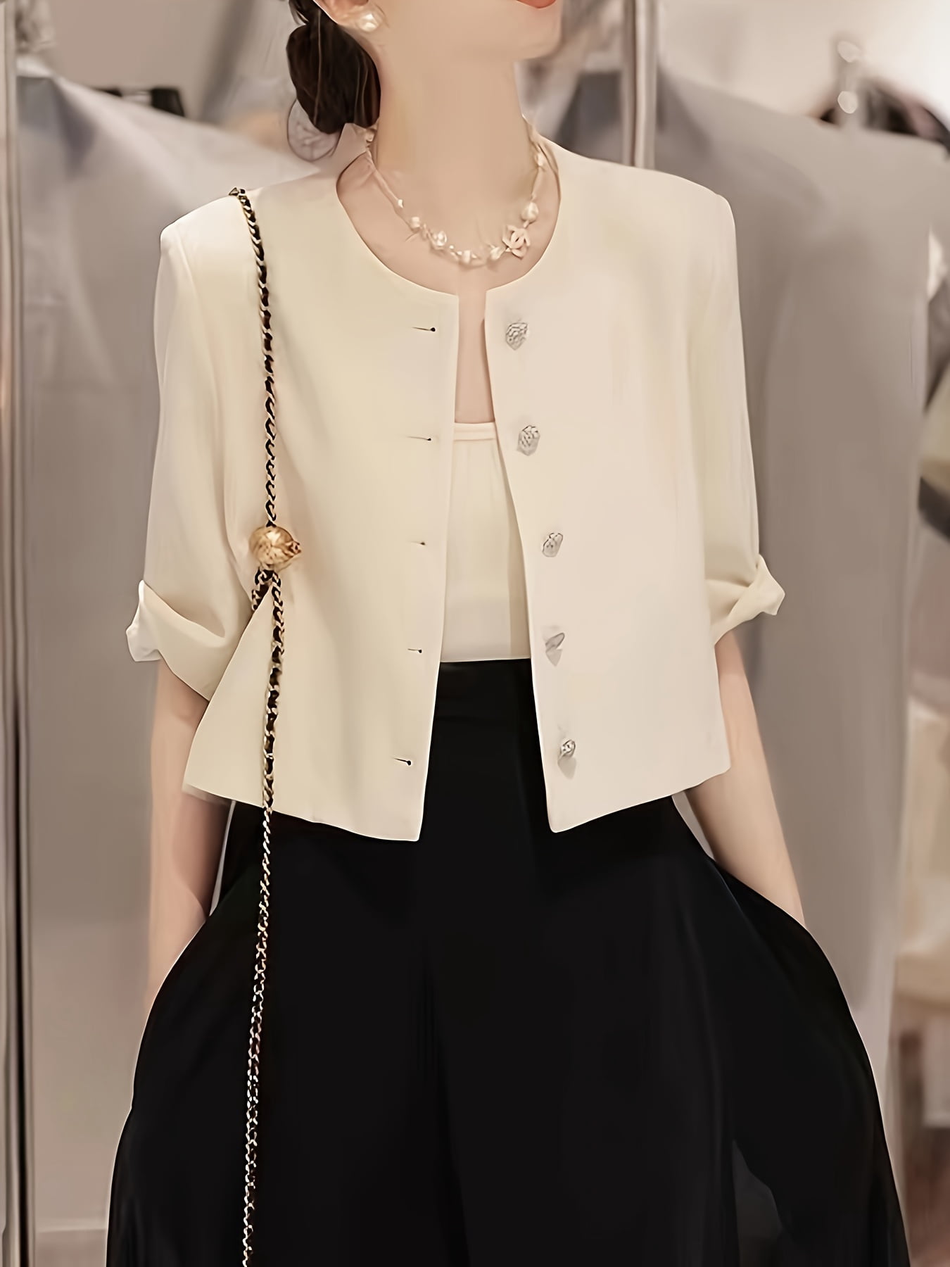 Solid Color Off Shoulder Midi Dress, Elegant Trim Zip Back Split Dress ...