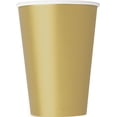 Solid Color Paper Party Cups, 12 oz, Matte Gold, 10ct - Walmart.com