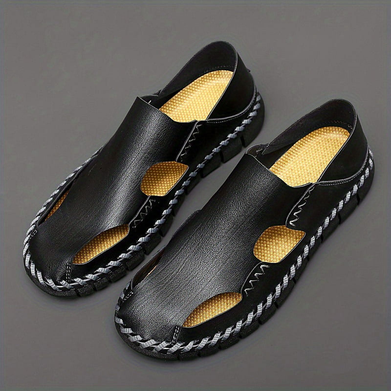 Solid Color Platform Sandals, Slip On Casual Toe Loop Summer Slides ...