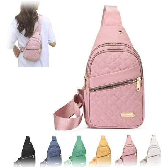 Solid Color Quilted Fanny Pack, Simple Ladies Chest Bag, Women's ...