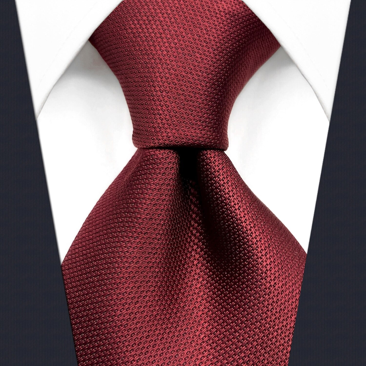 Solid Color Red Wedding Silk Neckties for Men Skinny Tie 2.36 inches ...