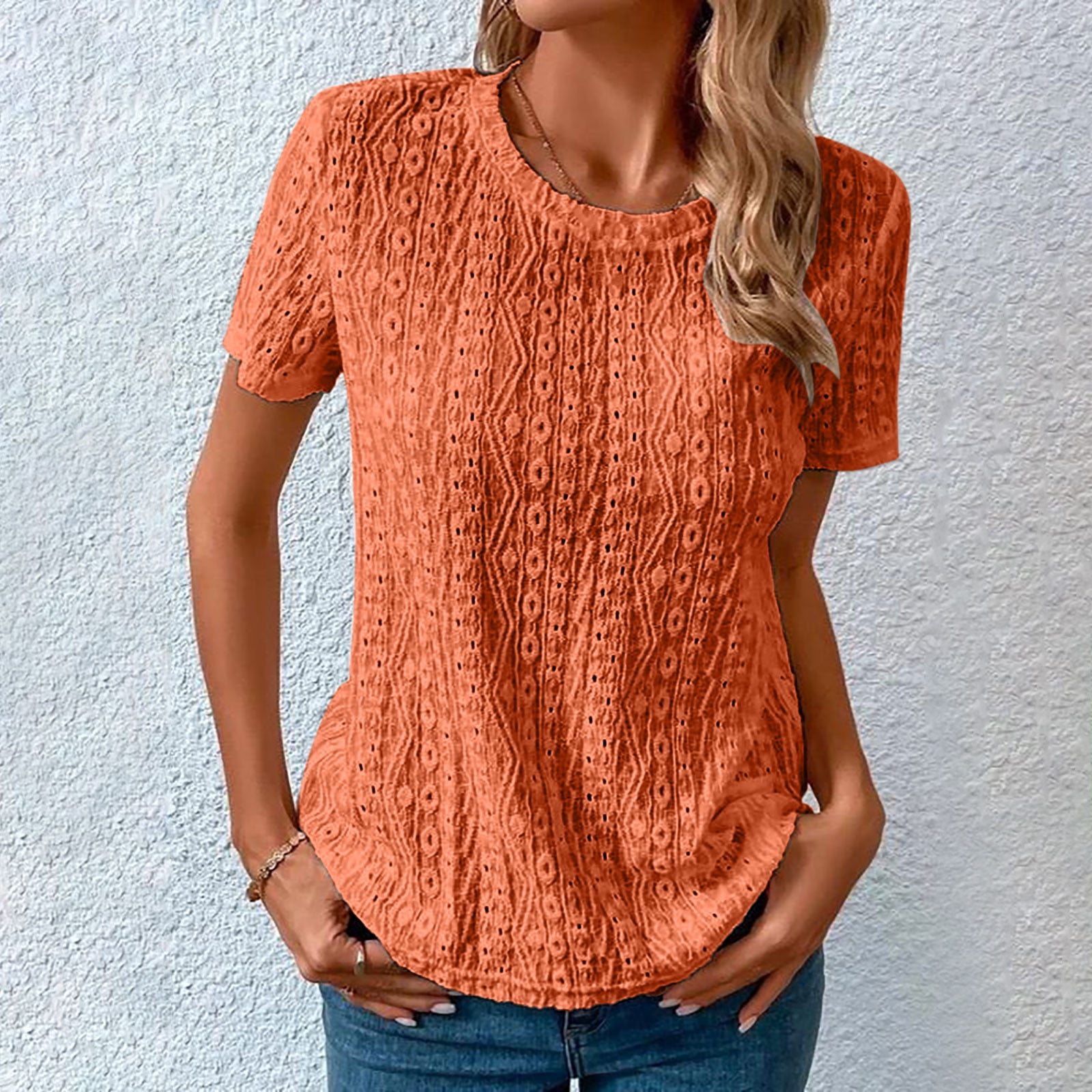 Solid Color Shirts For Women Irregular Hem Tops For Women Women'S Solid ...