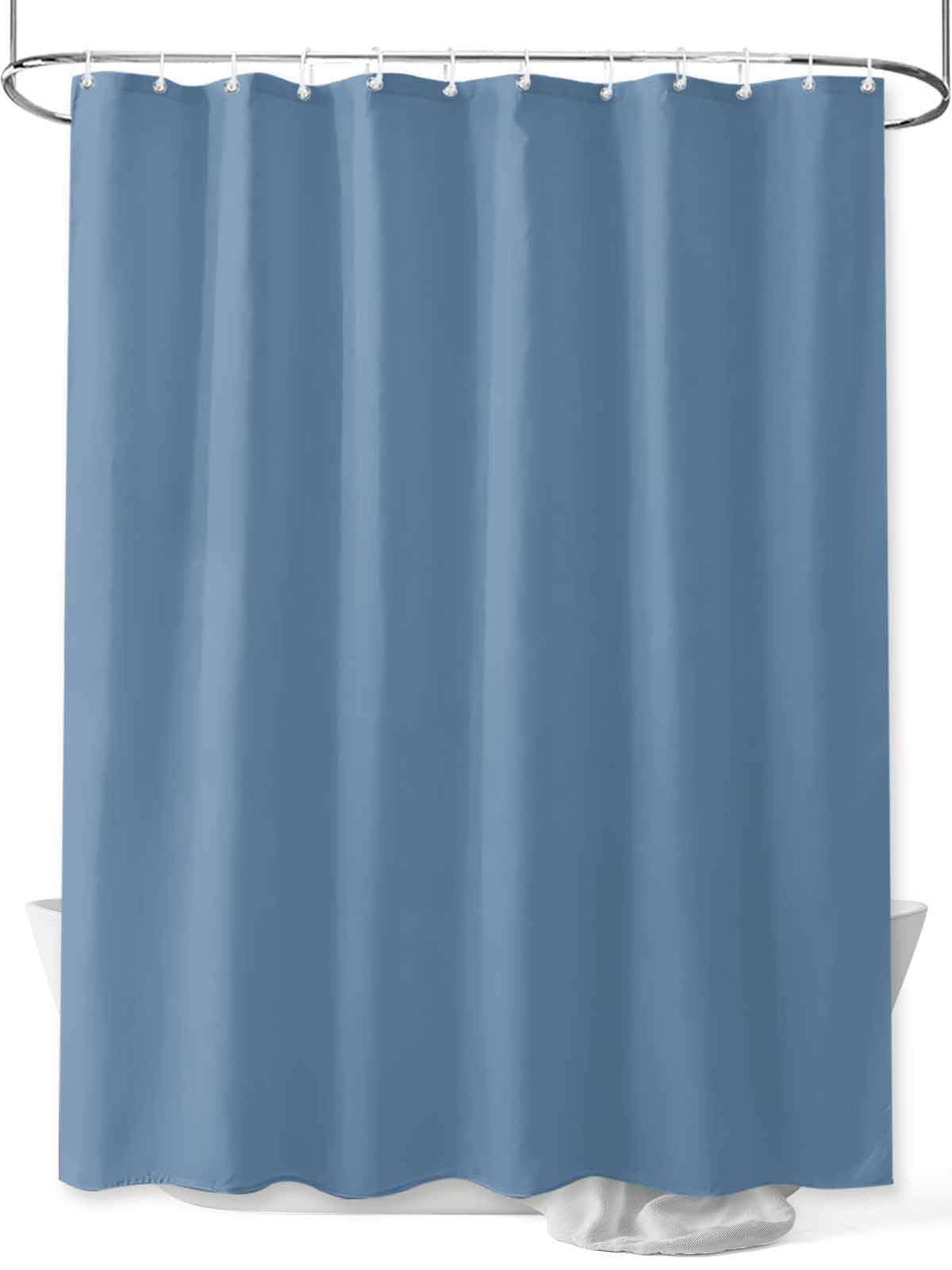 Solid Color Shower Curtain, Royalblue Waterproof Shower Curtain Set ...