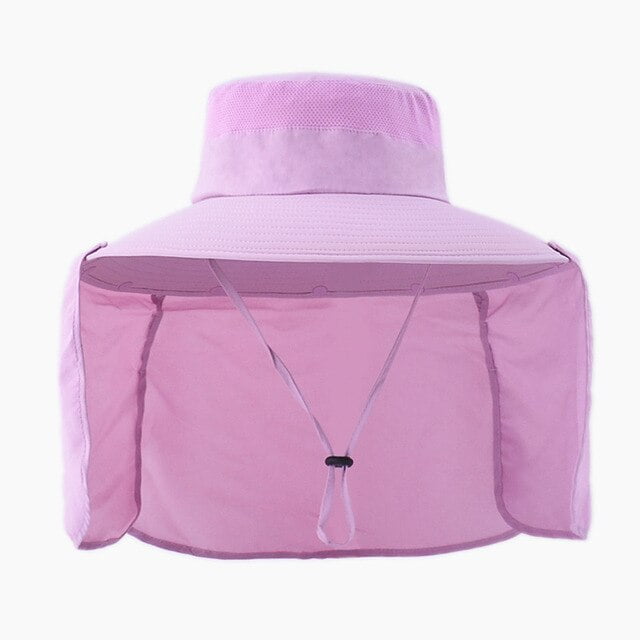 Solid Color Sunscreen Bucket Hat Face Neck Protection Breatha Hiking ...