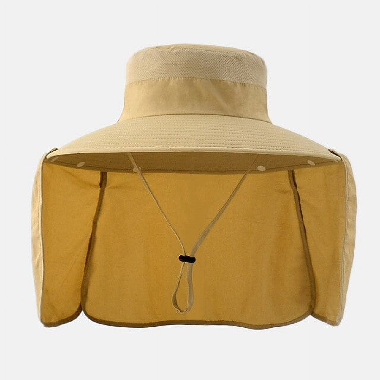 Solid Color Sunscreen Bucket Hat Face Neck Protection Breatha Hiking ...