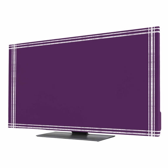 Solid Color TV Dust Cover 65 Inch, Purple Computer Monitor Cover ...