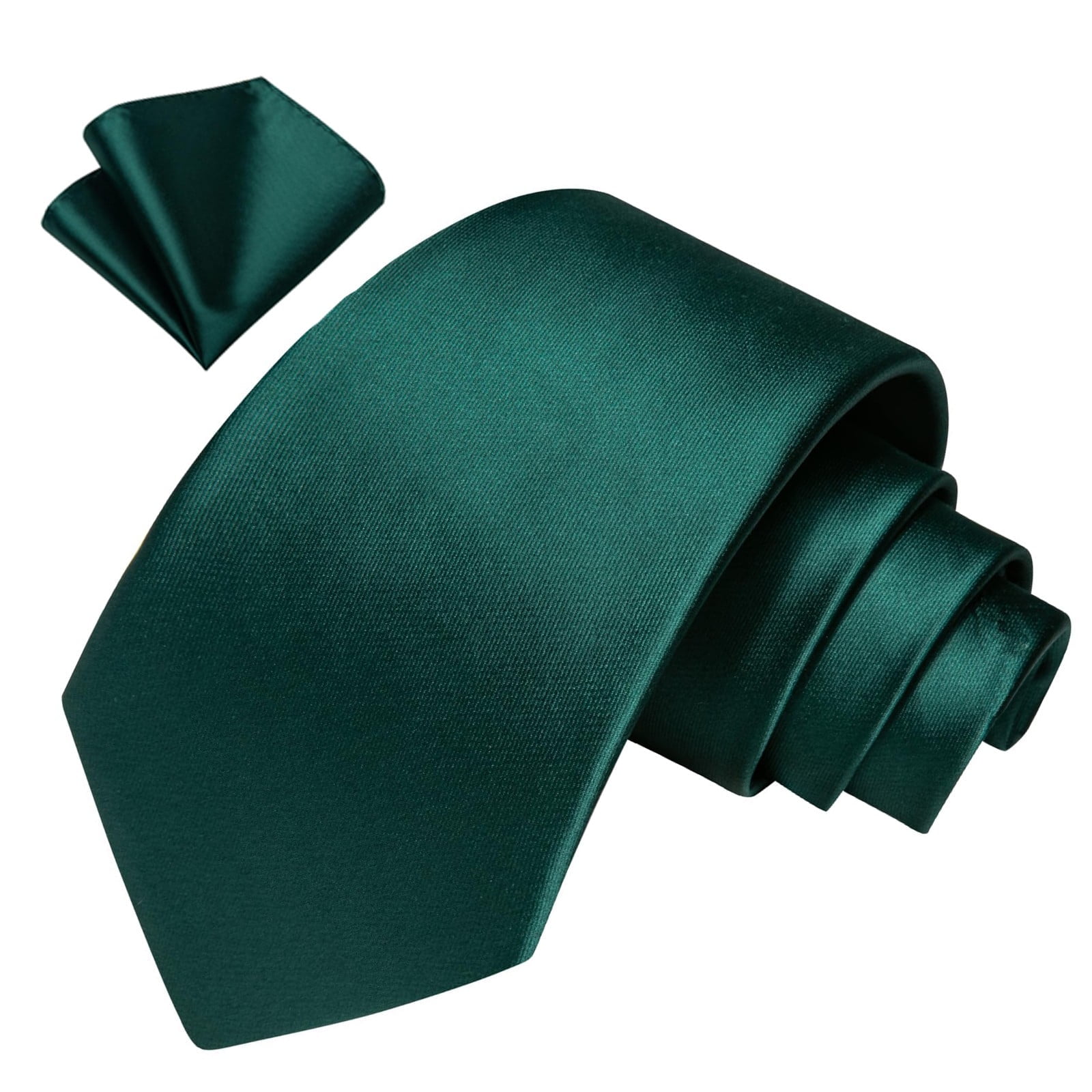 Solid Color Ties for Men Formal Business Tie & Pocket Square Set ...