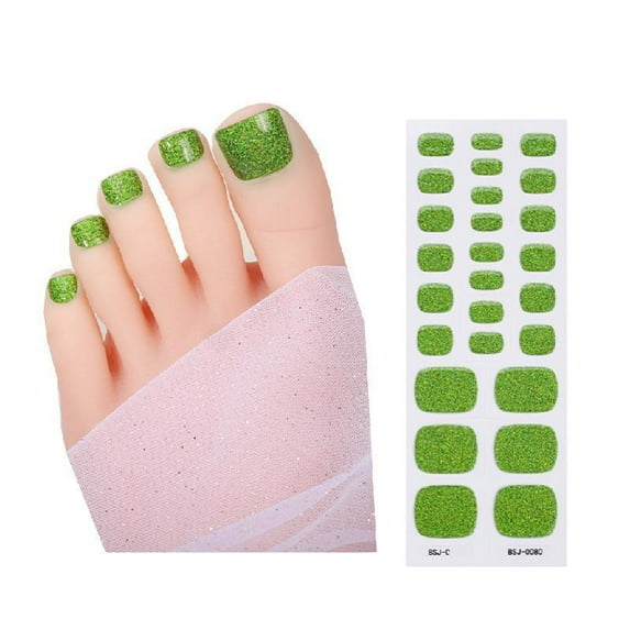 Solid Color Toenail Polish Strips Toenail Stickers Full Wraps Semi ...