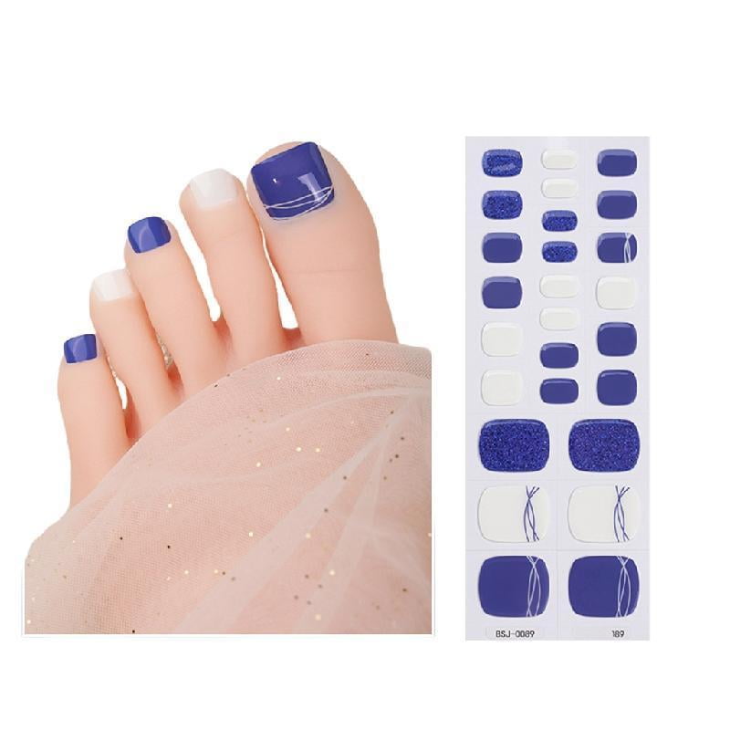 Solid Color Toenail Polish Strips Toenail Stickers Full Wraps Semi ...